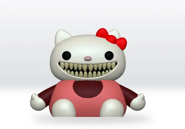 Characters & Creatures STL Download - SCARY HELLO KITTY STL 3D Model ...