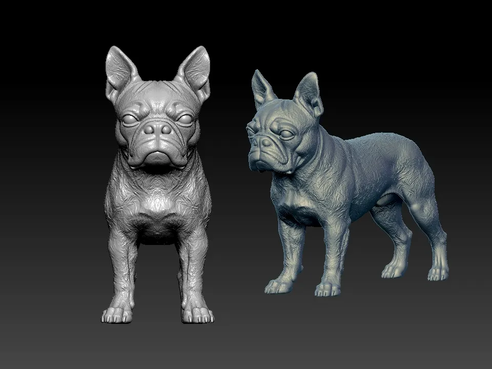 Characters & Creatures STL Download - Boston Bull Terrier Dog ...