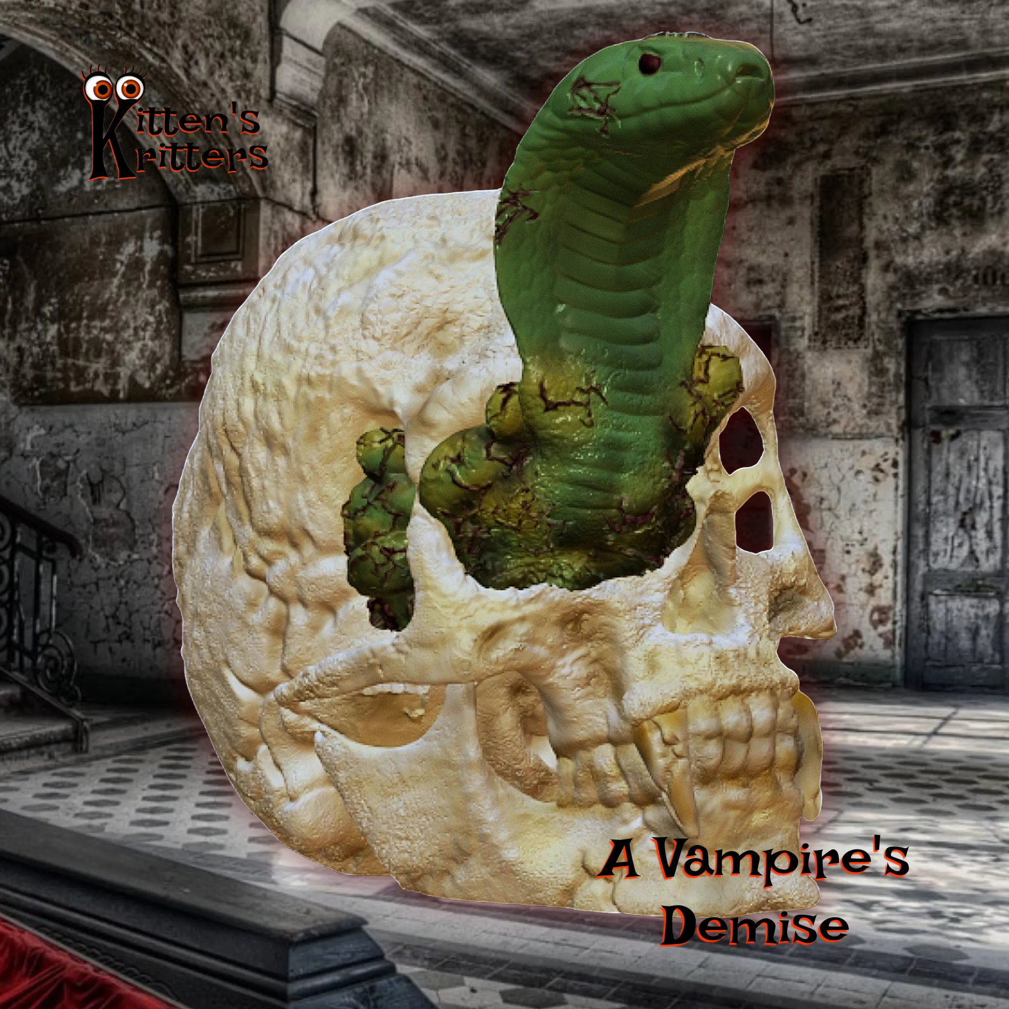 Characters & Creatures STL Download - Death of a Vampire Skull with ...