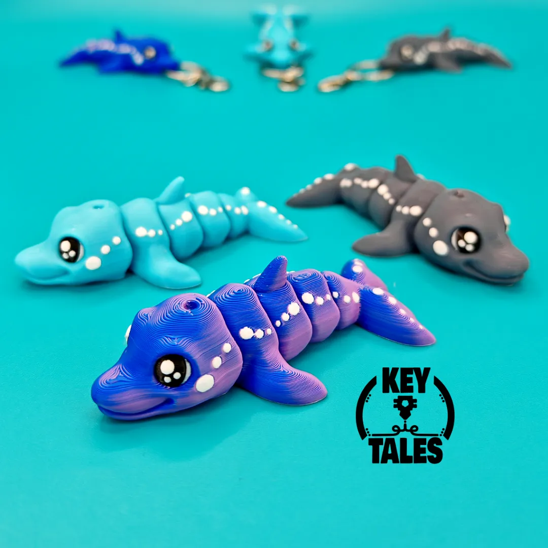 Other STL Download - The Dolphin (flexi - keychain - magnet - mini)by ...