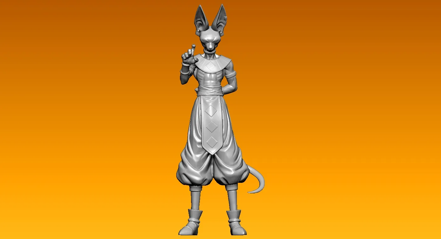 Characters & Creatures STL Download - Beerus Dragon ball Z model - 3D ...