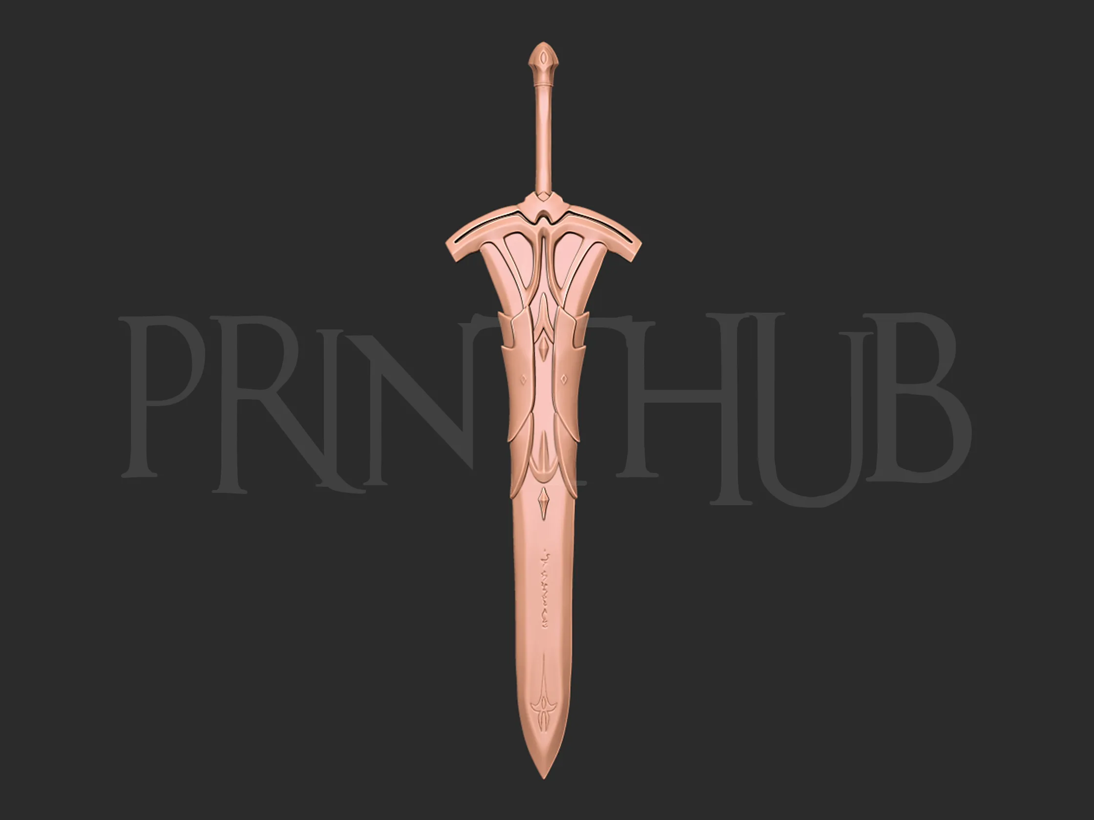 Free Characters & Creatures STL Download - Clarent - Mordred sword 3d ...