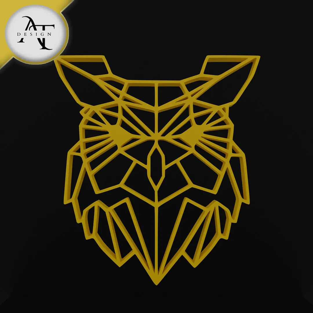 Digital Art STL Download - Owl - Silhouette - 2D Wall Art Decorby AT Design