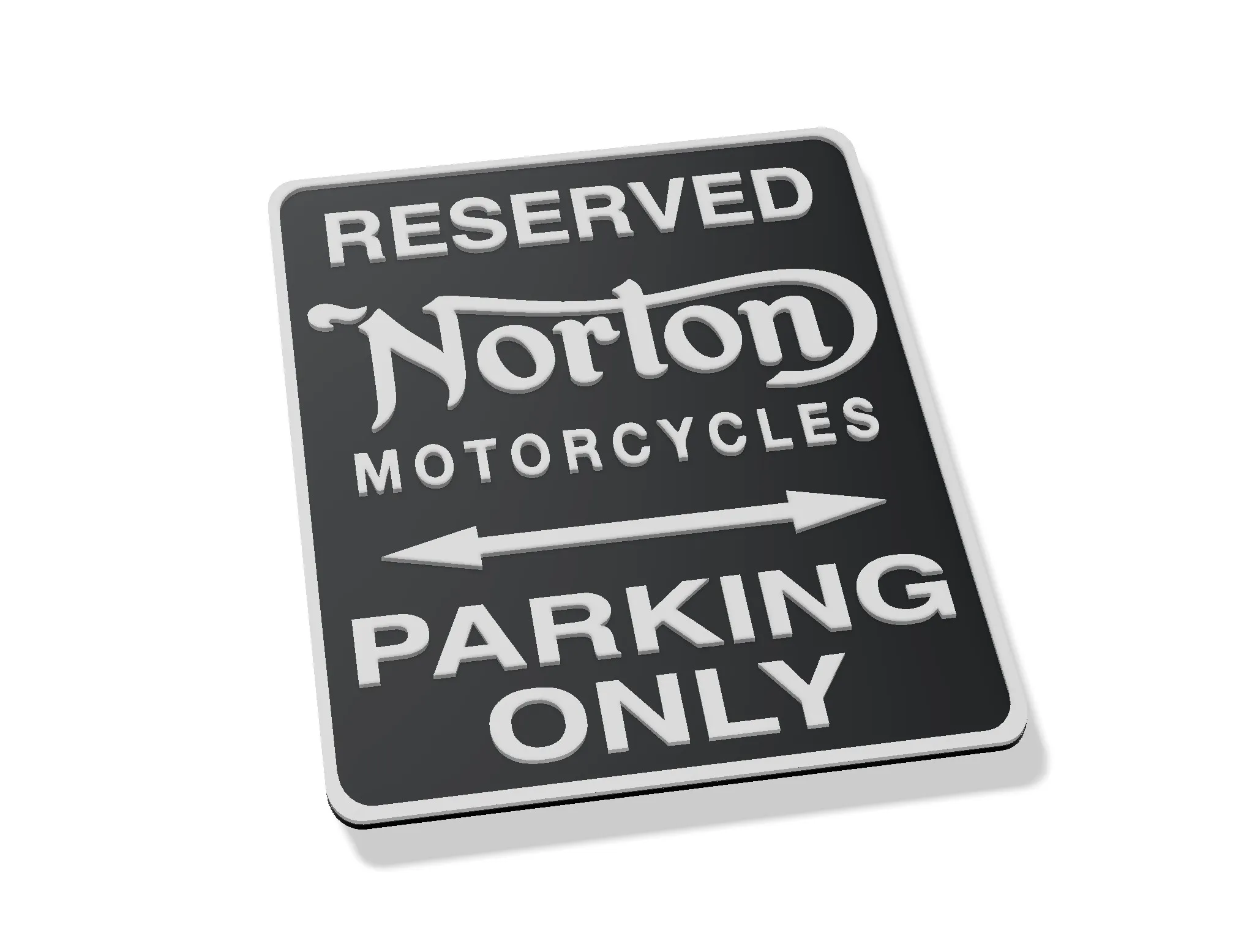 Easy Print Norton Commando Dominator Motorcycle Parking Sign | 3D ...