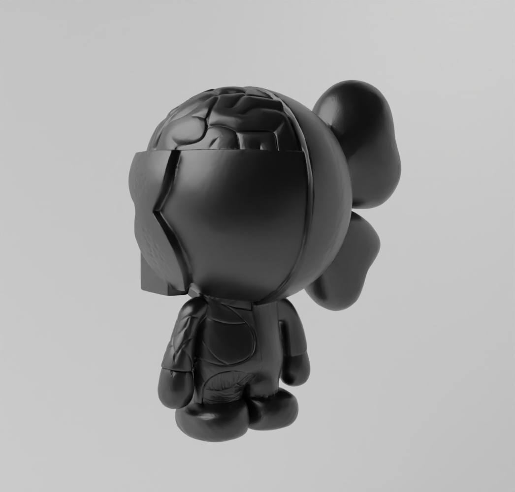 Kaws Bape Milo Dissected Art Toy Fan Art | 3D models download ...