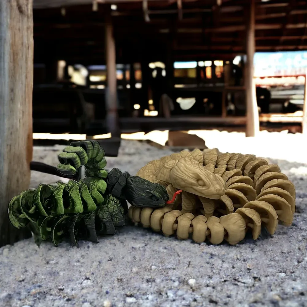 Other STL Download - ARTICULATED RATTLE SNAKE!!! PRINT IN PLACE!by ...