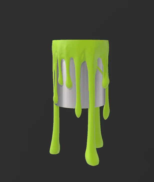 Home Decorations & Ornaments STL Download - Dripping Paint can ...