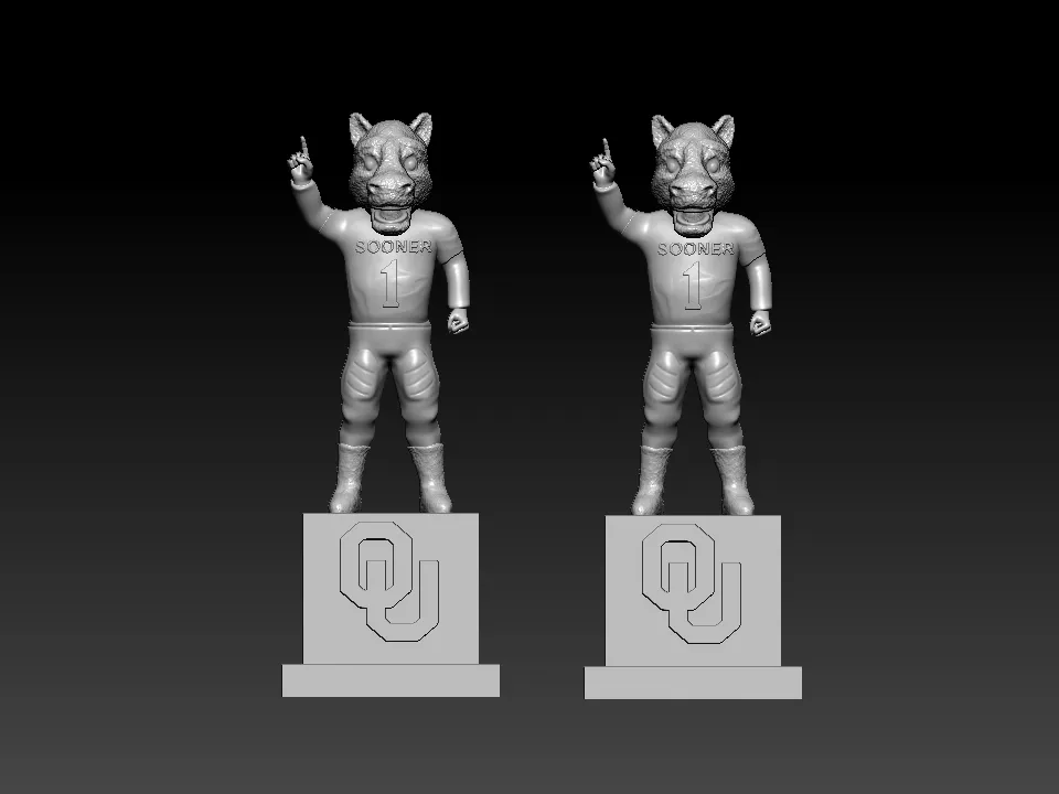 Other STL Download - NCAA - Oklahoma Sooners mascot statue - 3d Printby ...