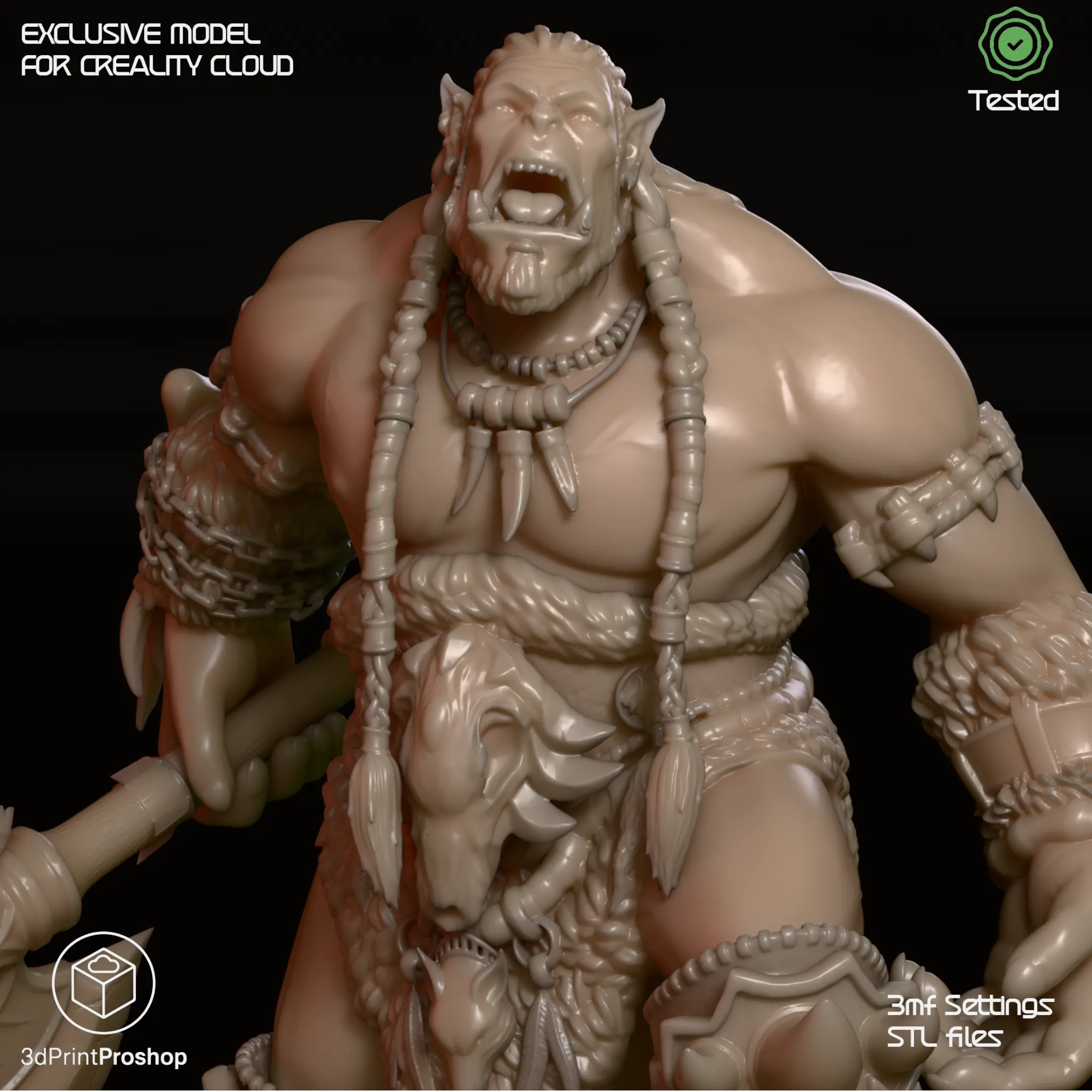 Archivos de impresora 3D | Archivo 3MF | 🪓 Durotan Fan Art Warcraft – 3D Printable Sculpture 🐺 ...
