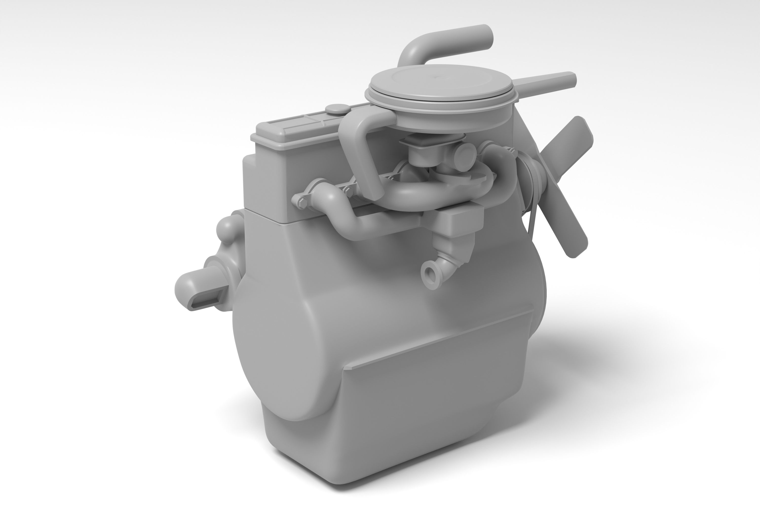 Old straight engine inline engine | 3D models download | Creality Cloud