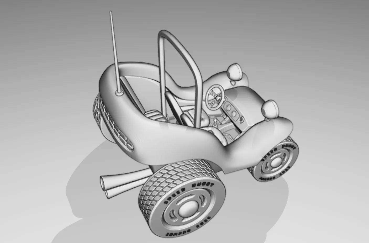 Characters & Creatures STL indir - Speed Buggy - 3dmpro