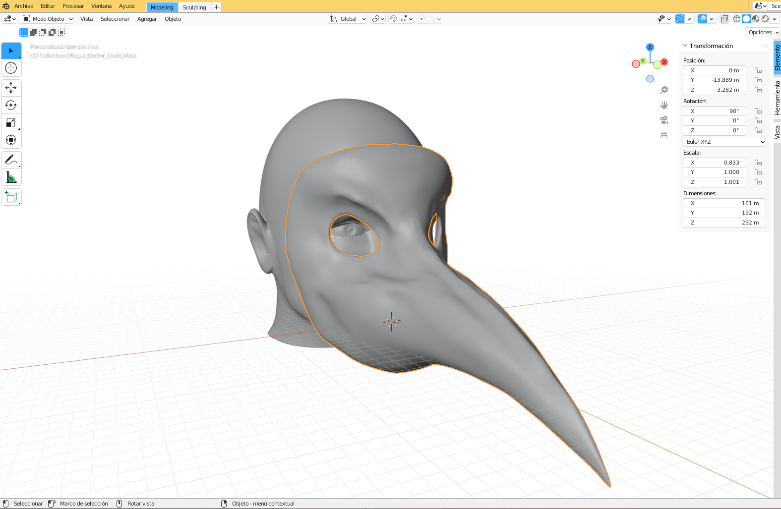 Mascara del Doctor de La Peste SCP-049 | 3D models download | Creality ...