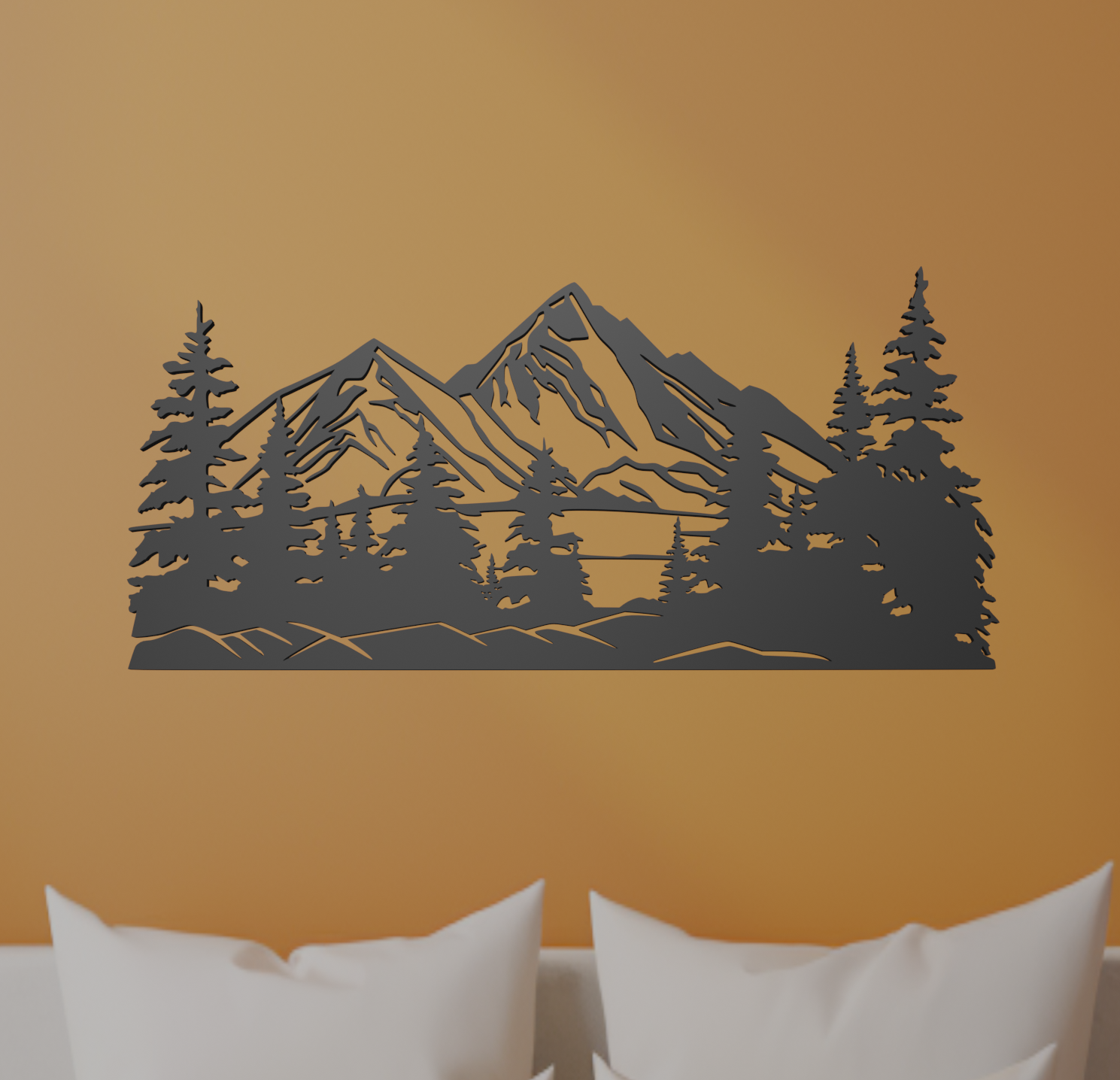 Mountain Landscape Wall Art | 3D models download | Creality Cloud