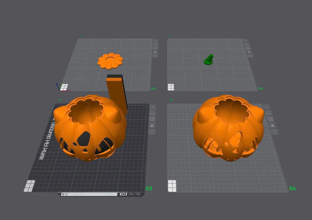 Halloween Pumpkin Bulbasaur - STL & 3mf Multicolor | 3D models download ...