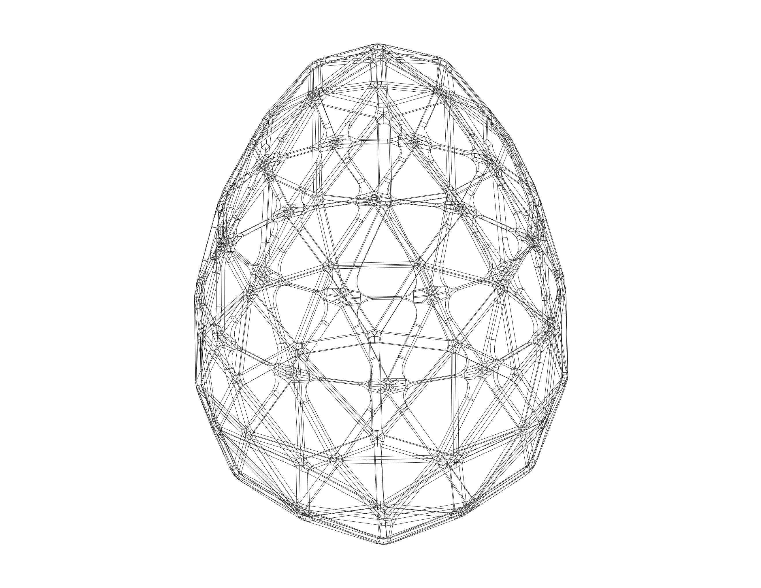Wireframe Shape Geometric Egg | 3D models download | Creality Cloud