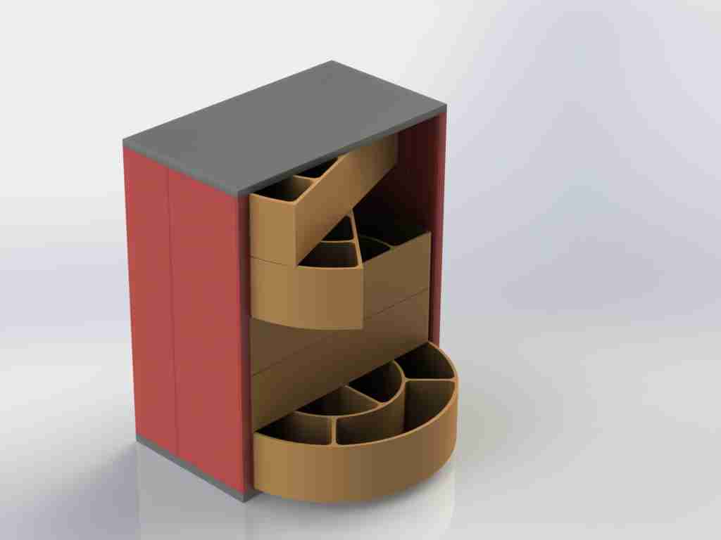 Mini Storage Box with Rotary Drawer | 3D models download | Creality Cloud