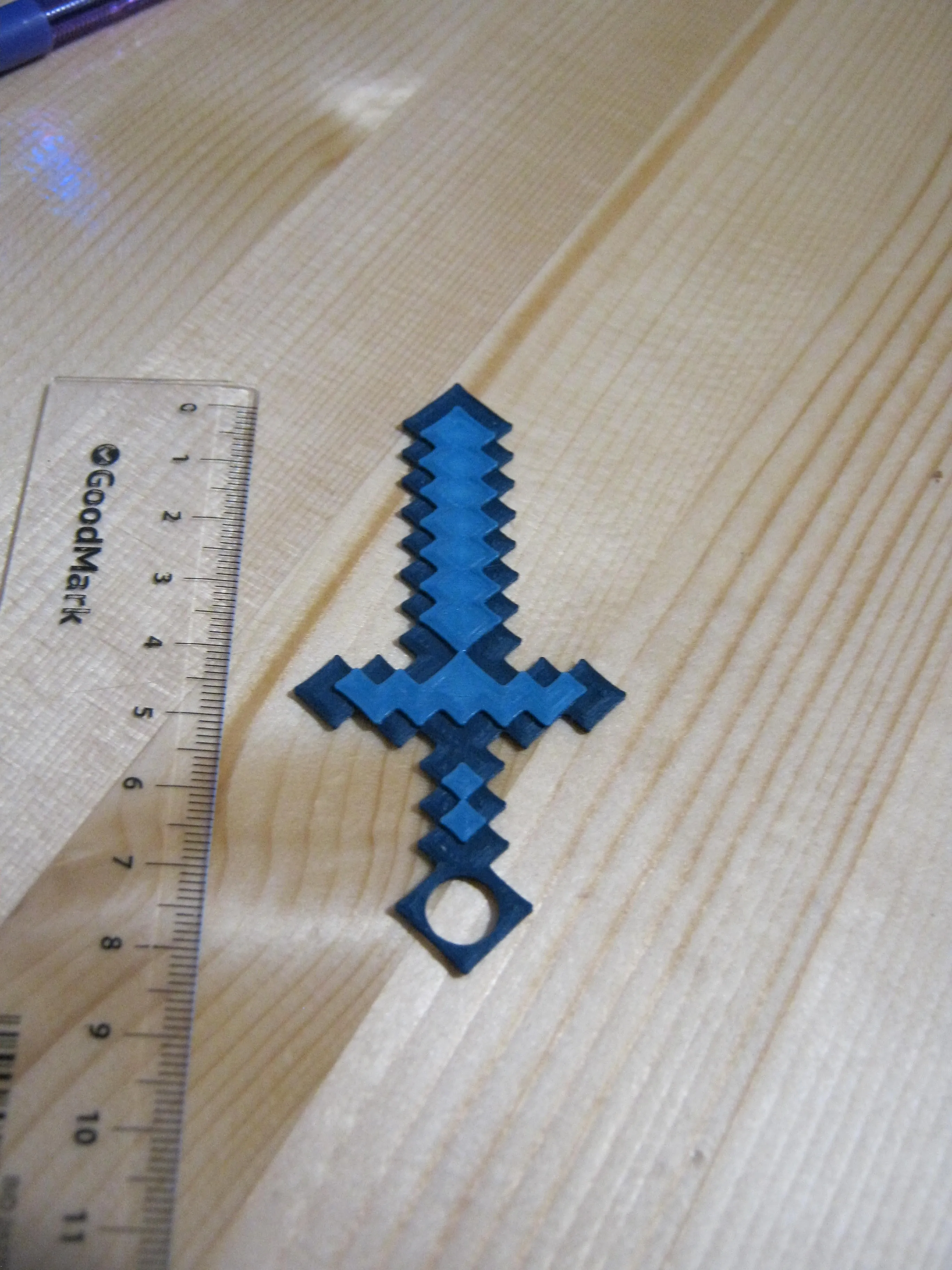 Jewelry & Accessories STL Download - Minecraft sword KEYCHAINby PIGEON_3d