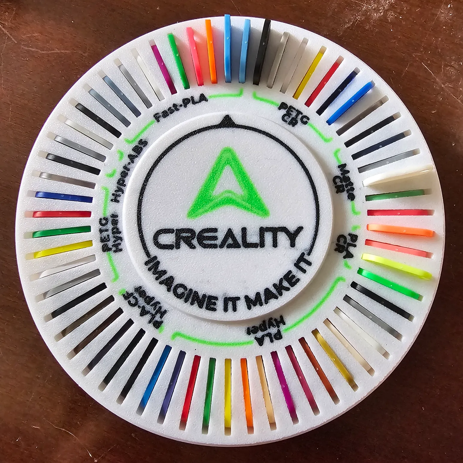 I printed the filament carousel for Creality's color samples following ...