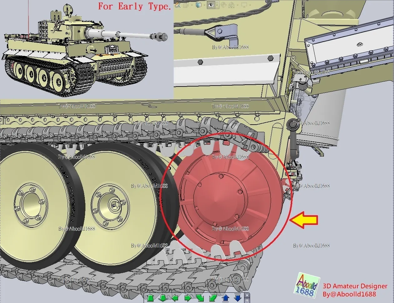 Vehicles & Machinery STL Download - Tiger Tank Early Idler Wheel (STL ...