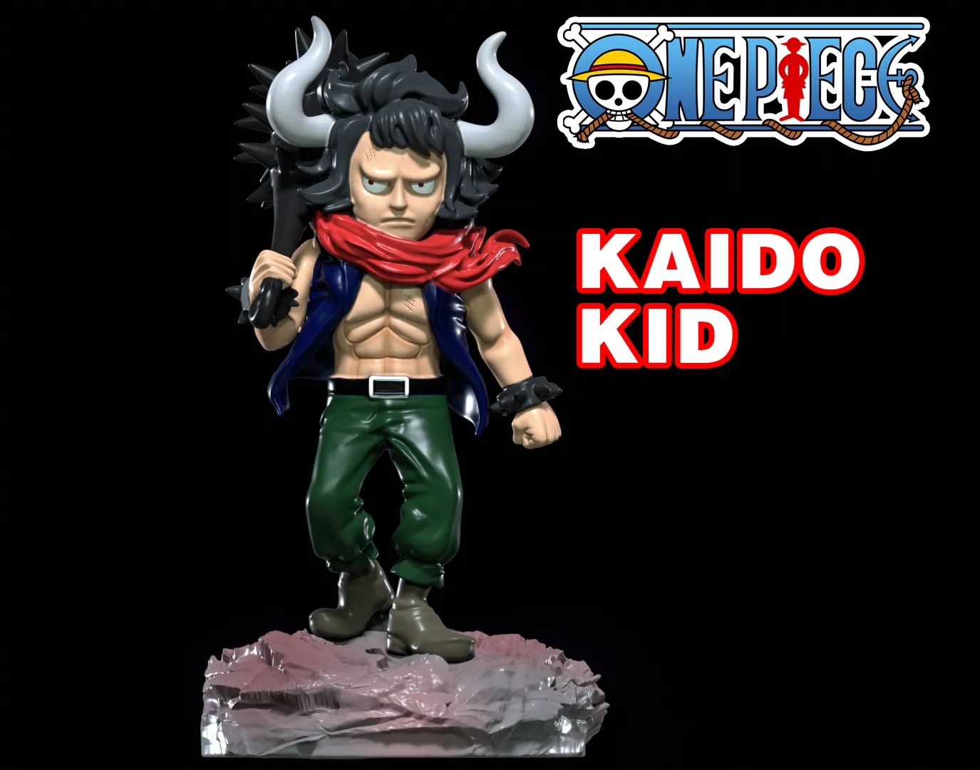 Characters & Creatures STL Download - KAIDO KID fanart - ONE PIECE - 3D ...