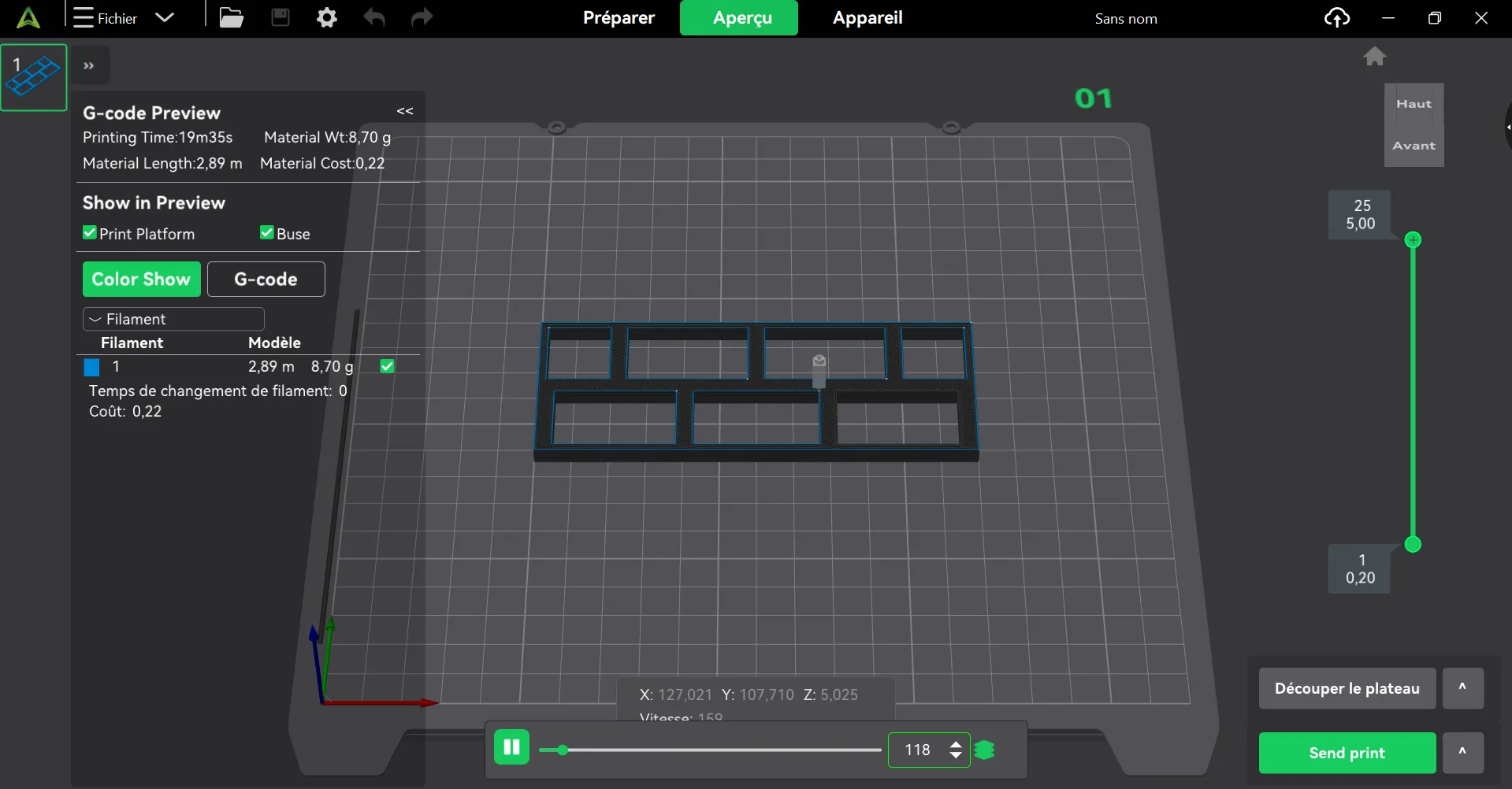 3D Printer Files | 3MF File | vortex thread fidget | Creality Cloud
