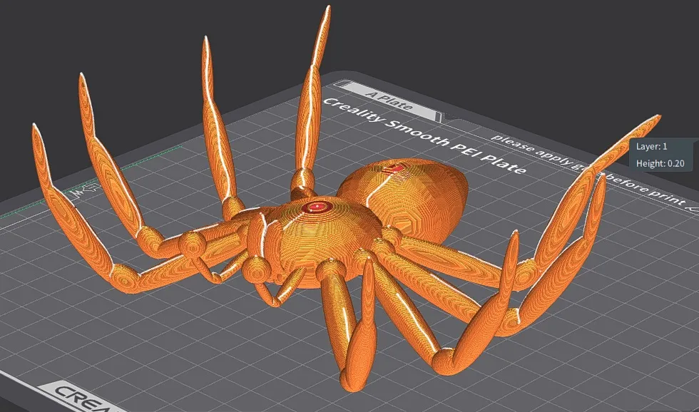 3D Printer Files | 3MF File | araignée / Spider TPU | Creality Cloud
