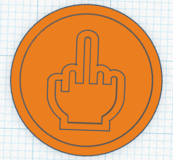 Middle Finger Coin | 3D models download | Creality Cloud