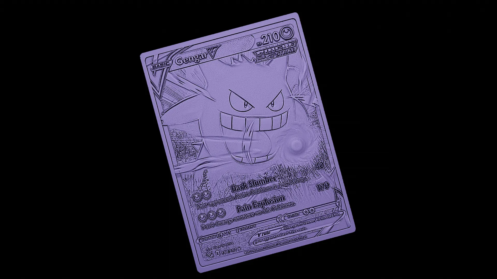 Board Games & Card Games STL Download - Gengar Pokemon cardby Jlo3d