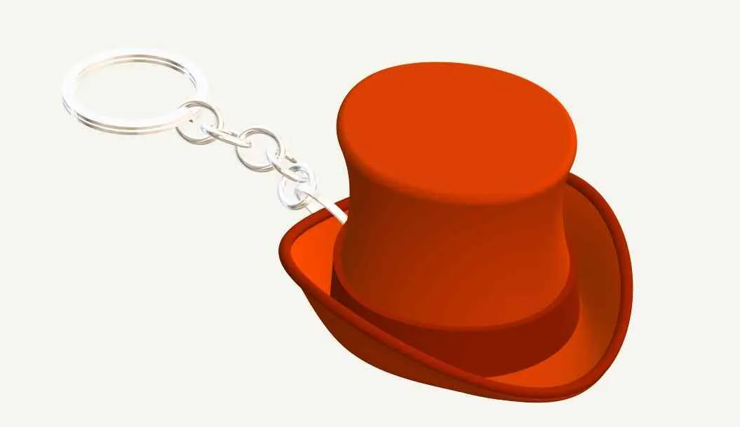 Top Hat Key Chain | 3D模型下载 | 创想云