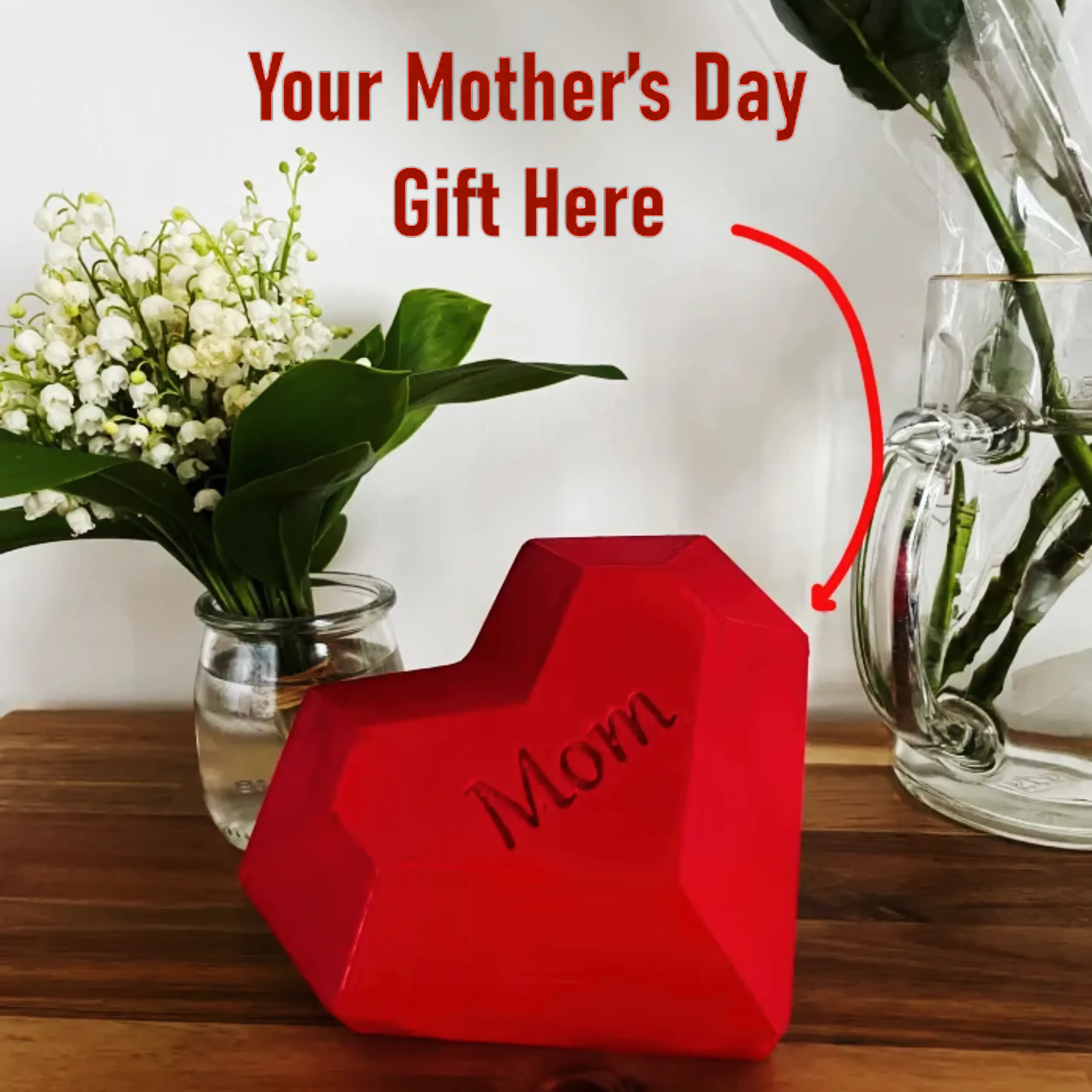 Home Decorations Ornaments Stl Download Heart Gift Box Mother S