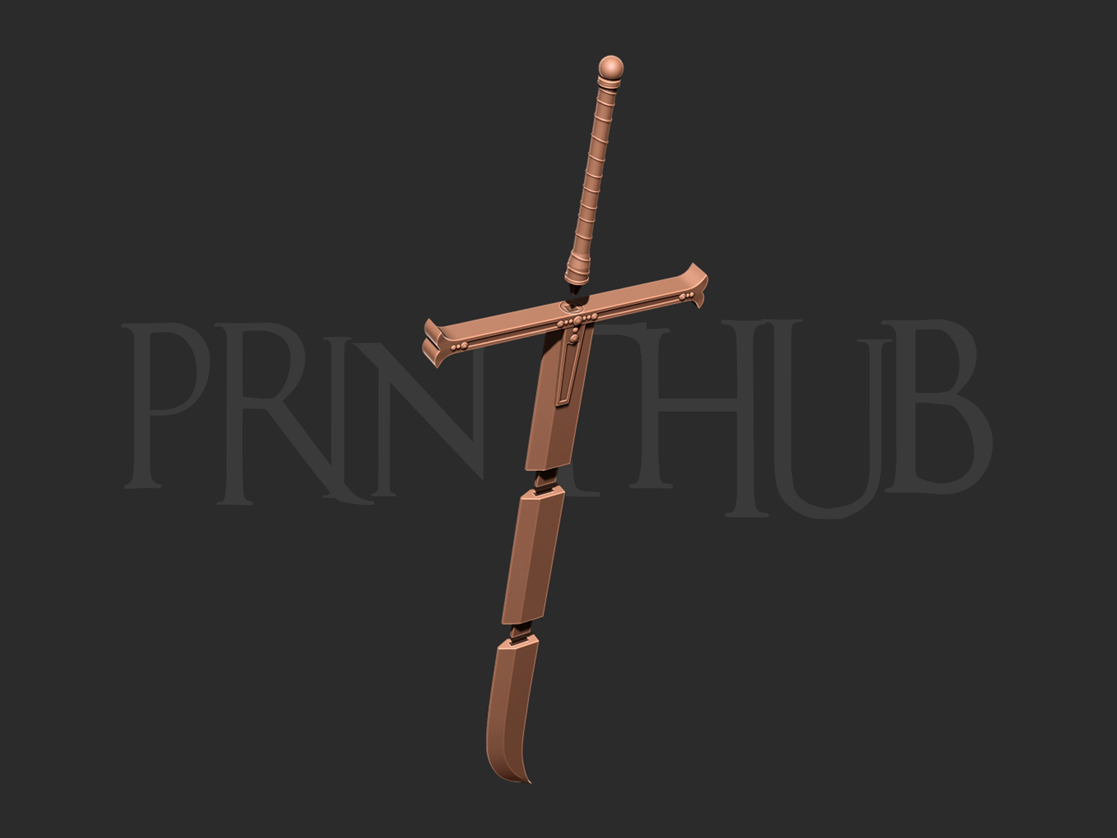 Yoru Dracule Mihawk Sword 3d print model | 3D models download ...