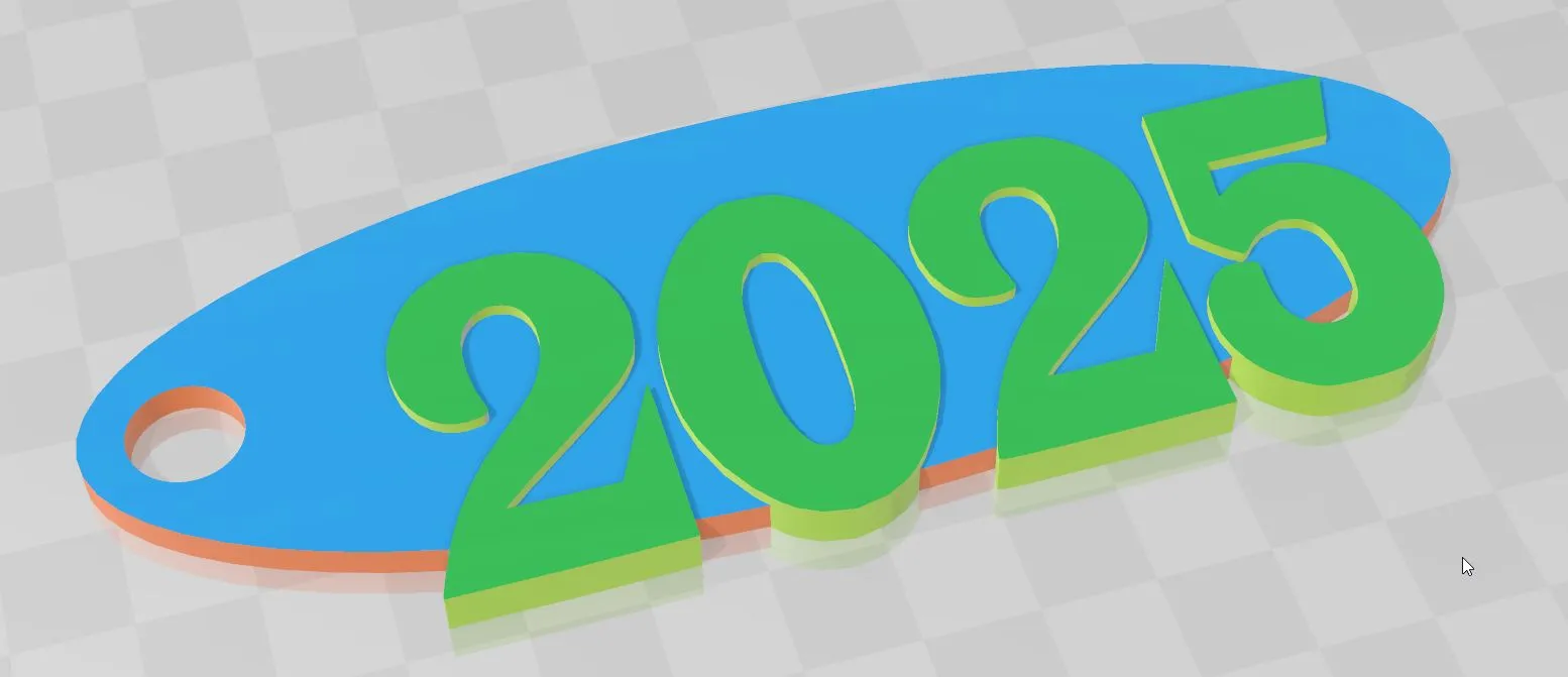 3D Printer Files | 3MF File | 2025 Keychain 2025 | Creality Cloud