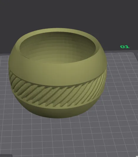 3D Printer Files | 3MF File | Slant Rib Planter | Creality Cloud