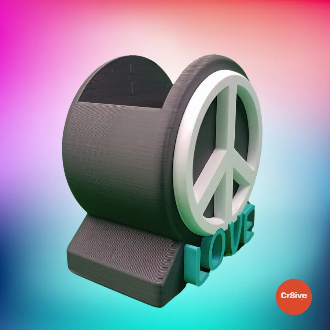 3D Printer Files | 3MF File | Peace and Love Display Pen Holder ...