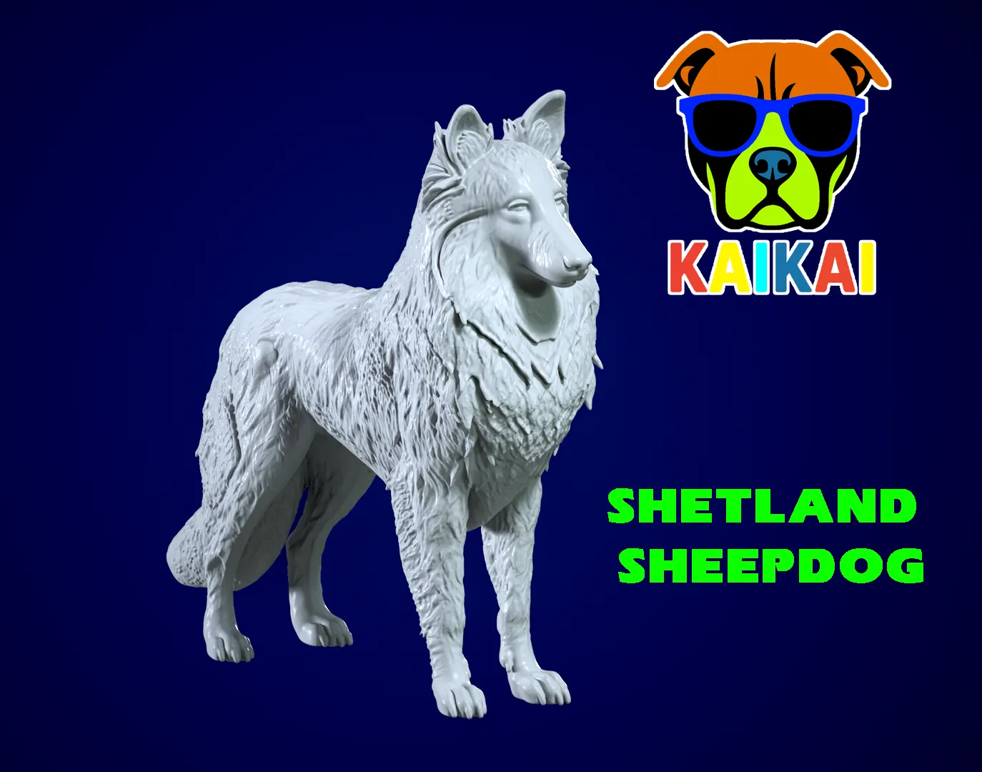Characters & Creatures STL Download - Shetland Sheepdog - Dwarf Scotch ...