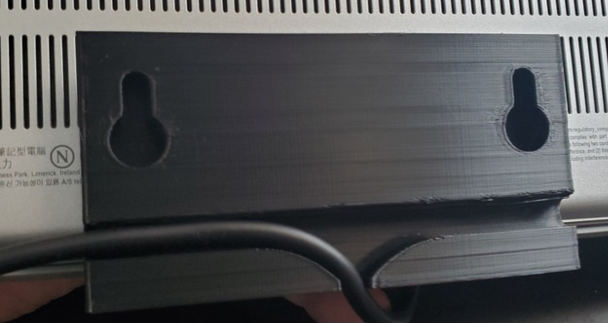 Dell Laptop Wall Mount w/ charging cord channel | 3D models download ...