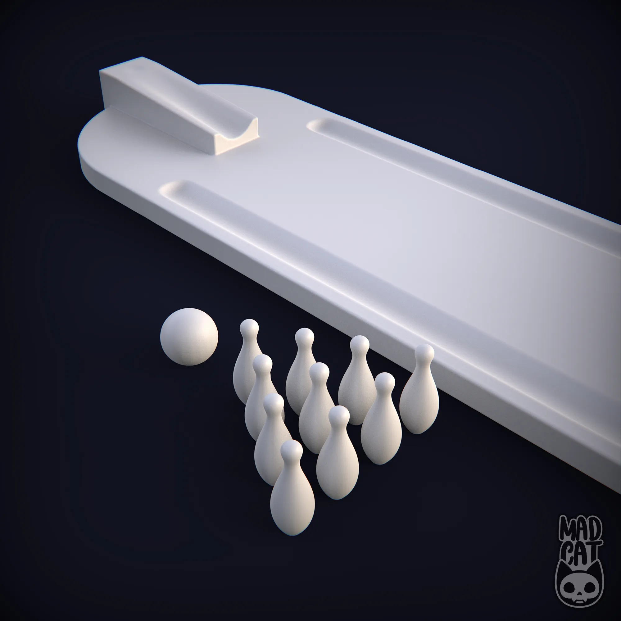 BOWLING GAME MINI FUN BOARD: PLAY ANYTIME ANYWHERE | 3D models download ...