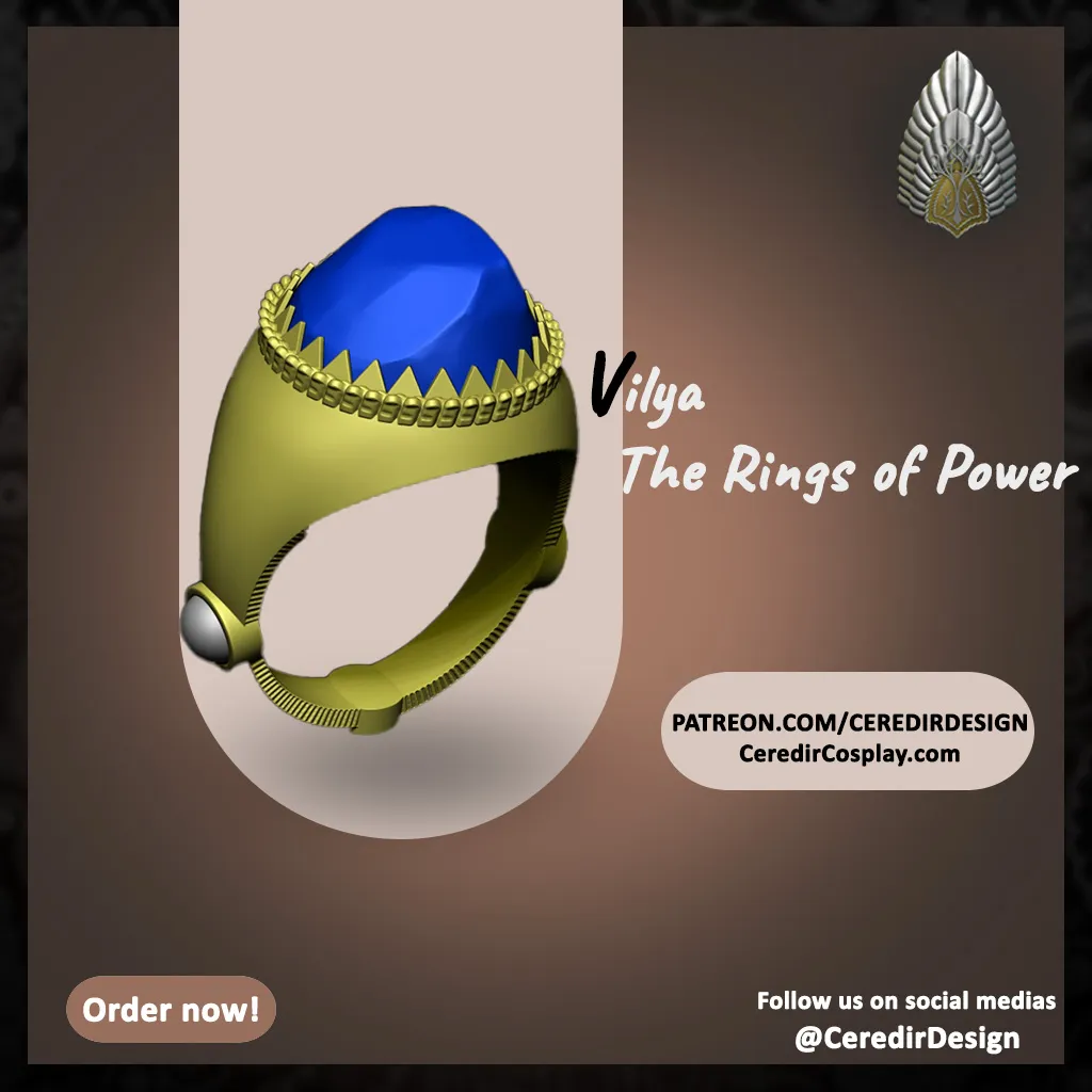 Jewelry & Accessories STL Download - Vilya Ring of Power lord of the ...