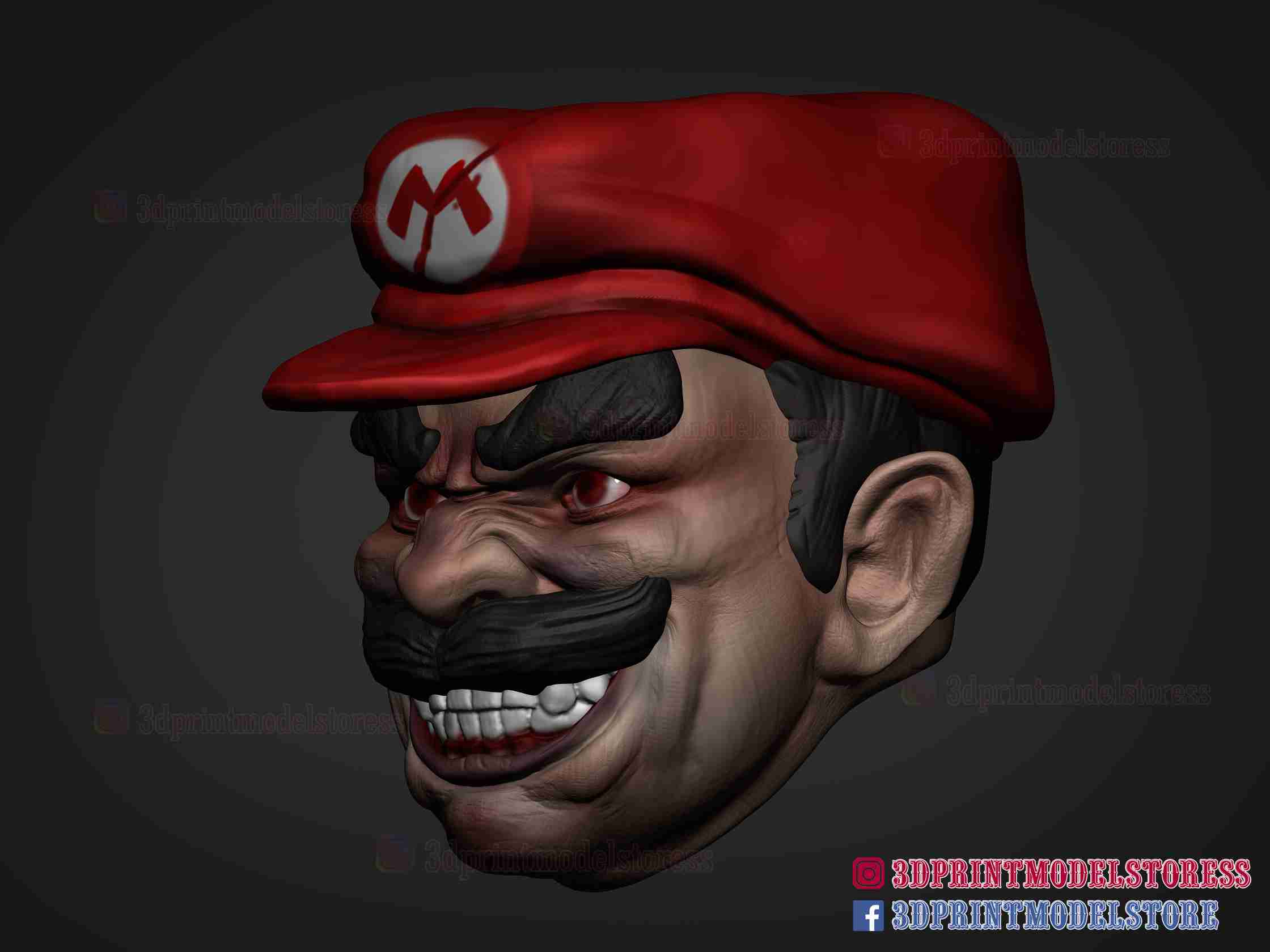 Devil Super Mario Bros Head Sculpt | 3D models download | Creality Cloud