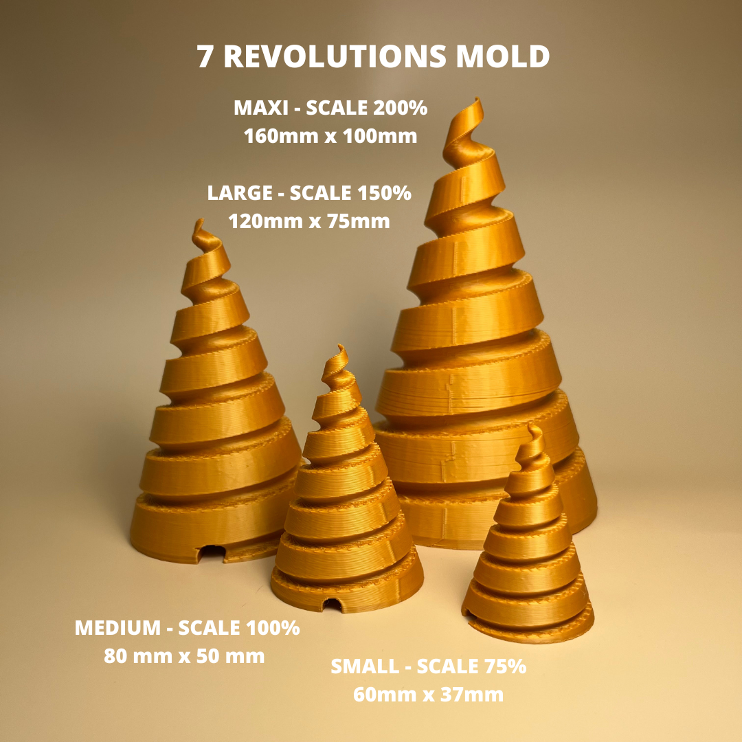 FIBONACCI CONES FOR ELECTROCULTURE - 7 REVOLUTIONS | 3D models download ...