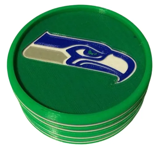 Board Games & Card Games STL Download - Seattle Seahawks Coasters STL ...