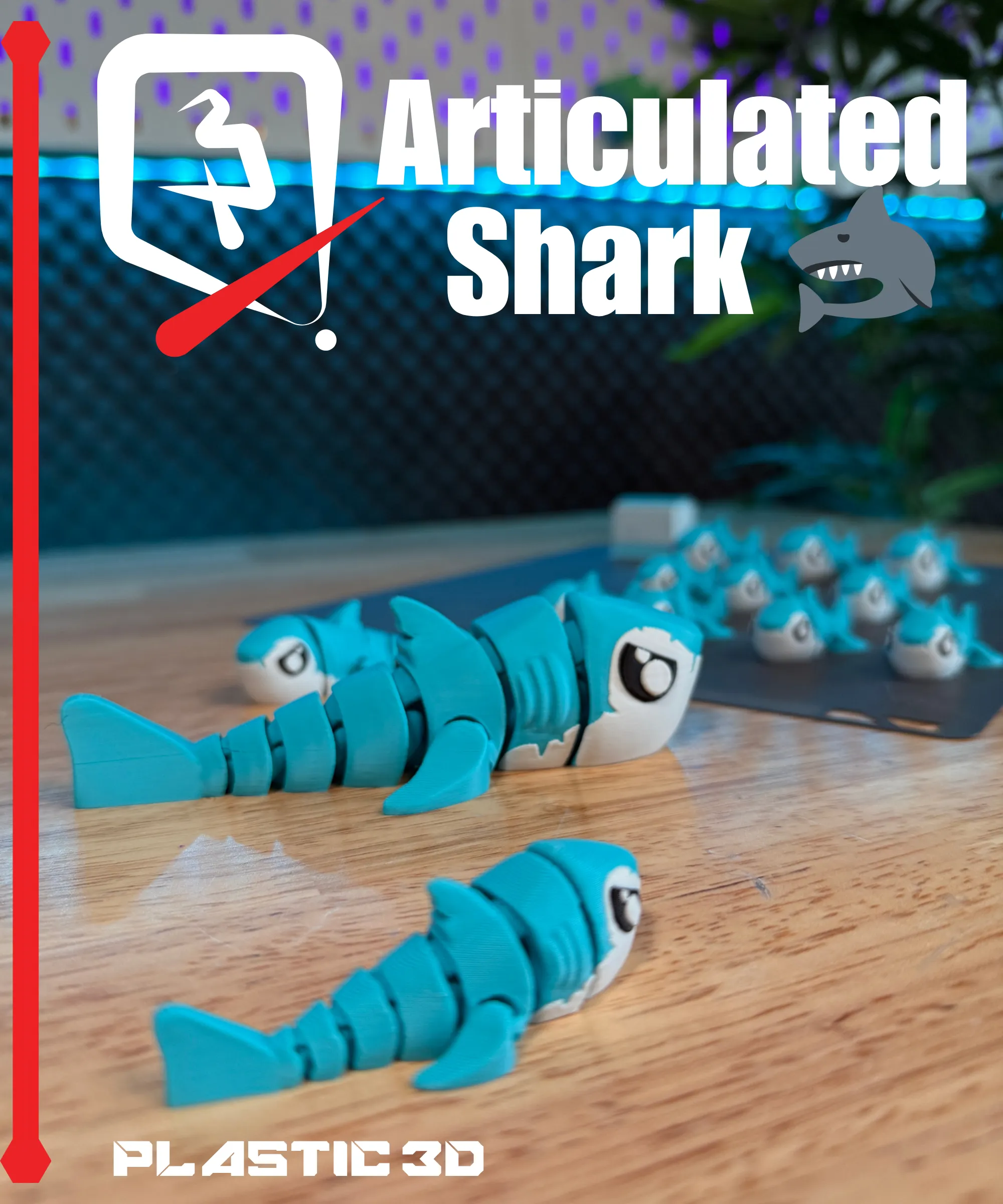 3D Printer Files | 3MF File | Articulated Shark | Creality Cloud