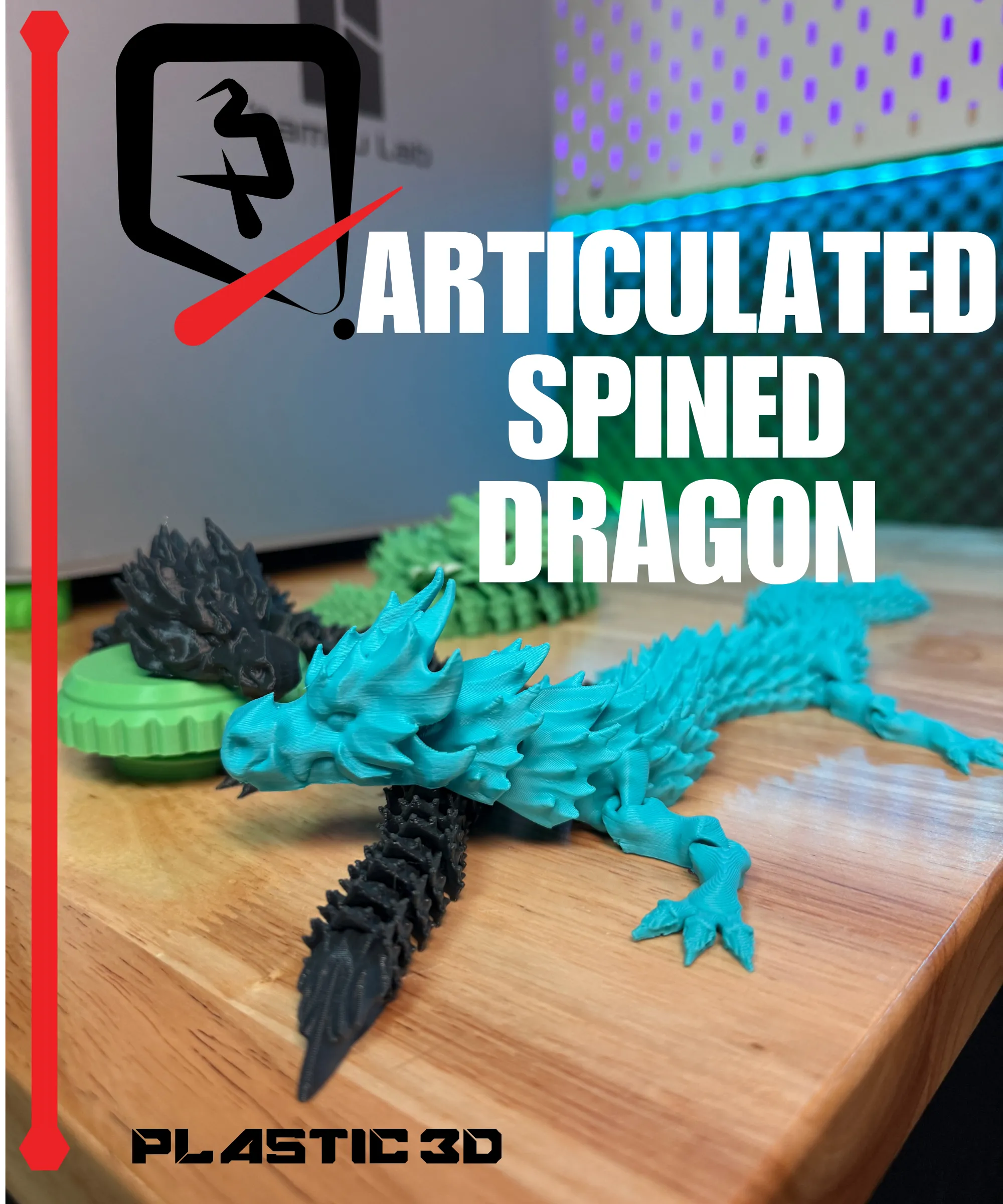 3D Printer Files | 3MF File | Articulated Spined Dragon | Creality Cloud