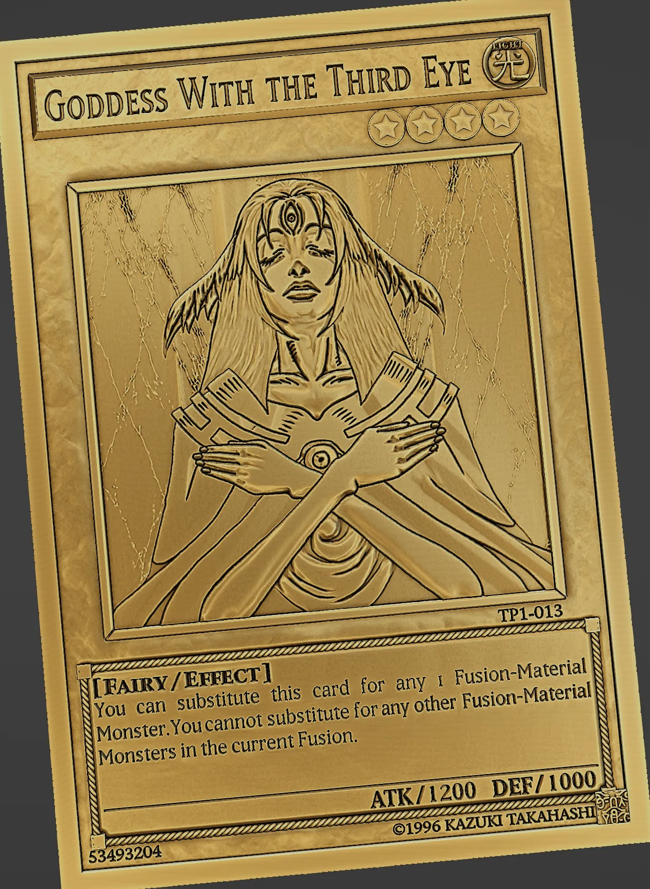 Other STL Download - Goddess with the Third Eye - yu-gi-oh!by Wsonuchiha3D