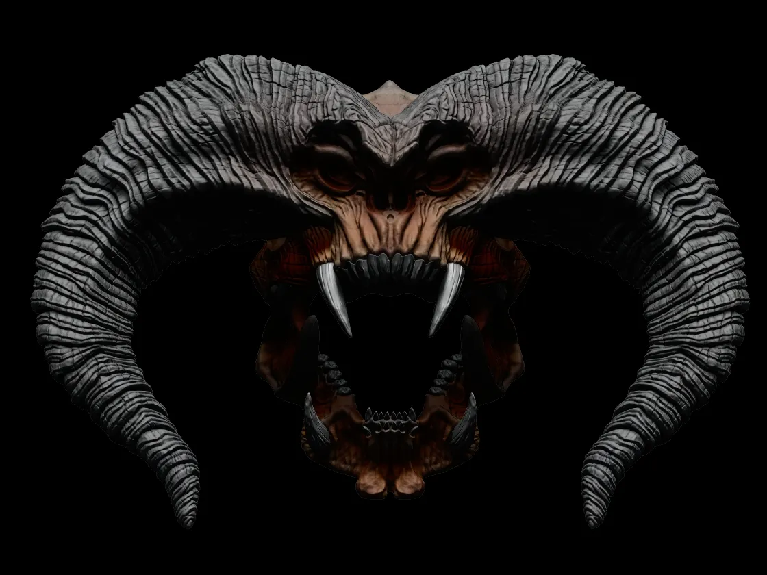 Game Props STL Download - Balrog Skull lord of the rings 3D DIGITAL ...