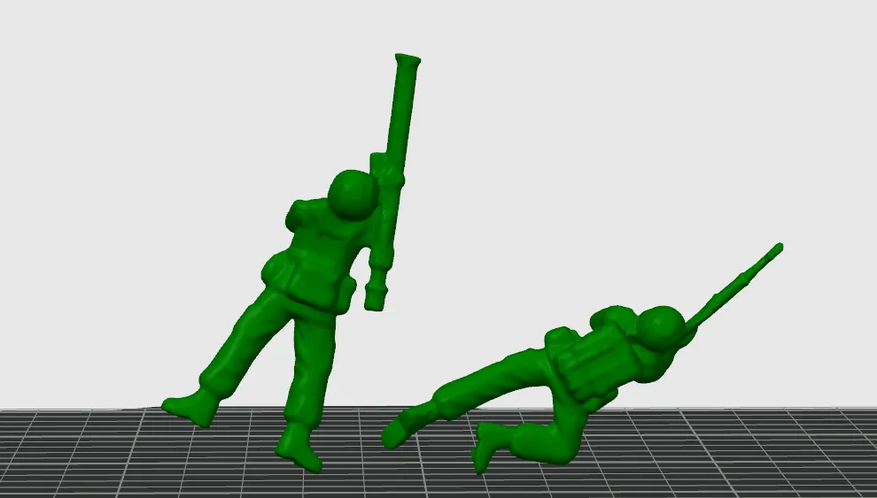 Game Props STL Download - Fishel Army men crawling fixby Toysoldiermaker
