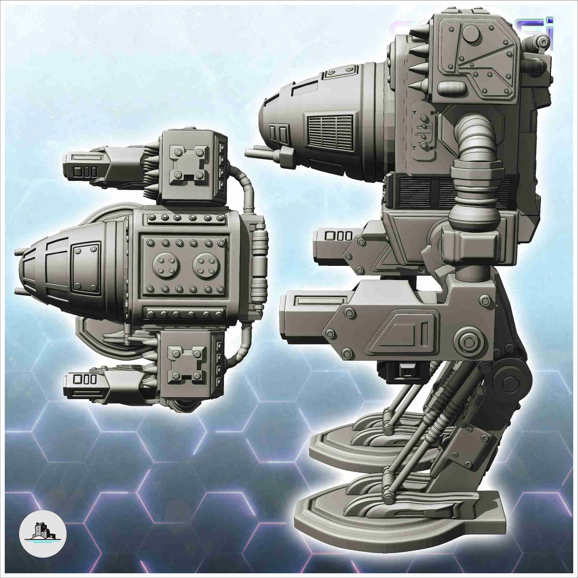 Phixmos combat robot (14) - miniatures w40k scifi warhammer | 3D models ...