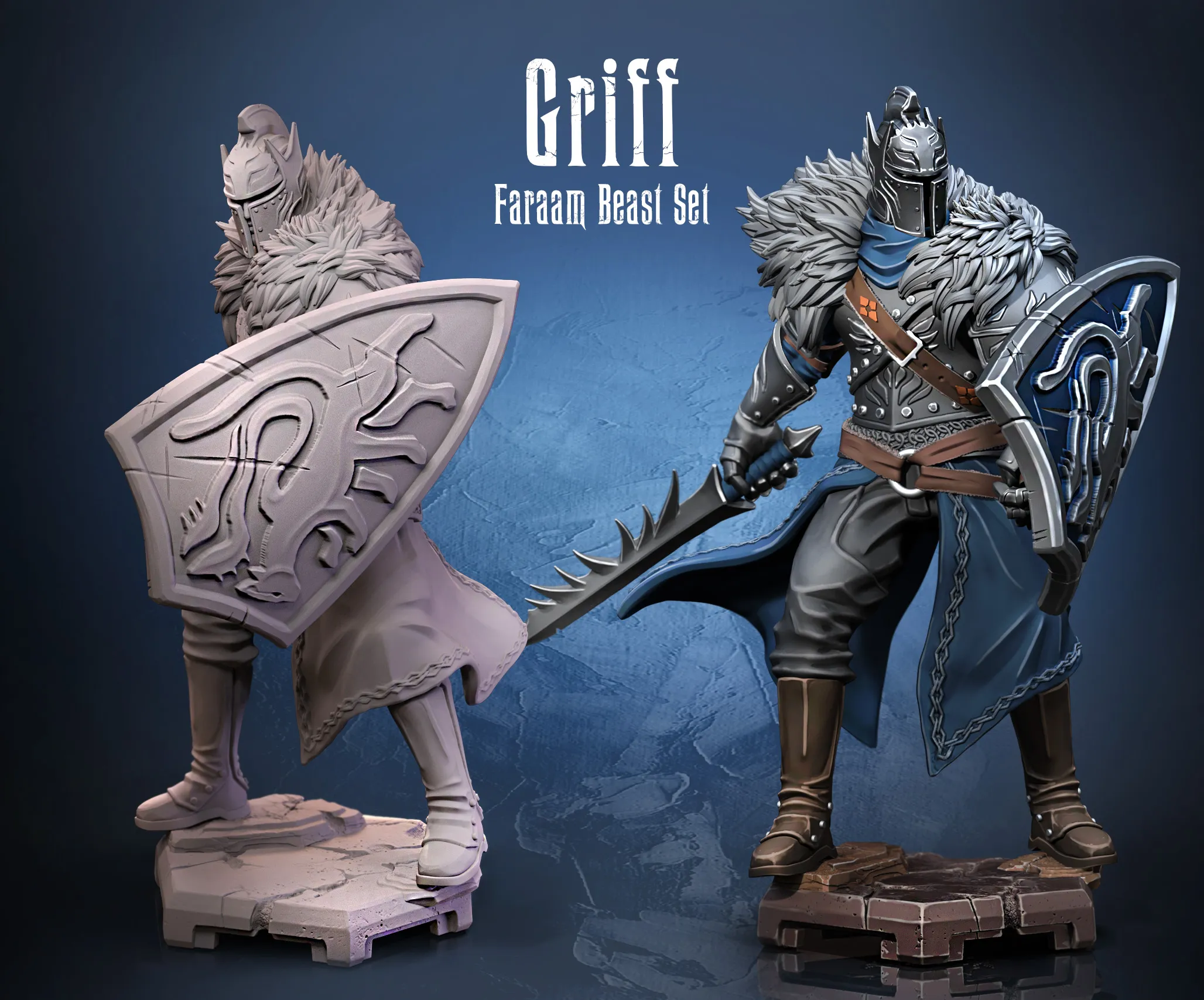 Other STL Download - Griff the Knight - Faraam Beast Setby Dragun Studios