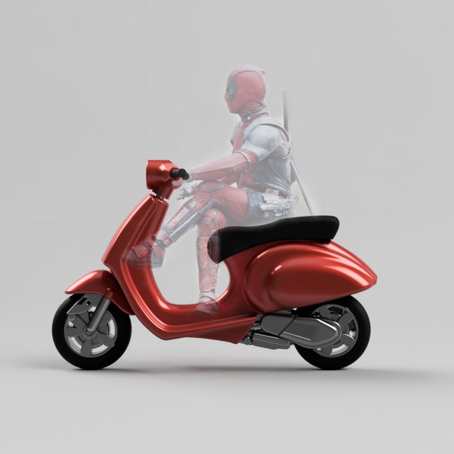 Deadpool Scooter - Vespa Primavera - Scale 1:12 | 3D models download ...