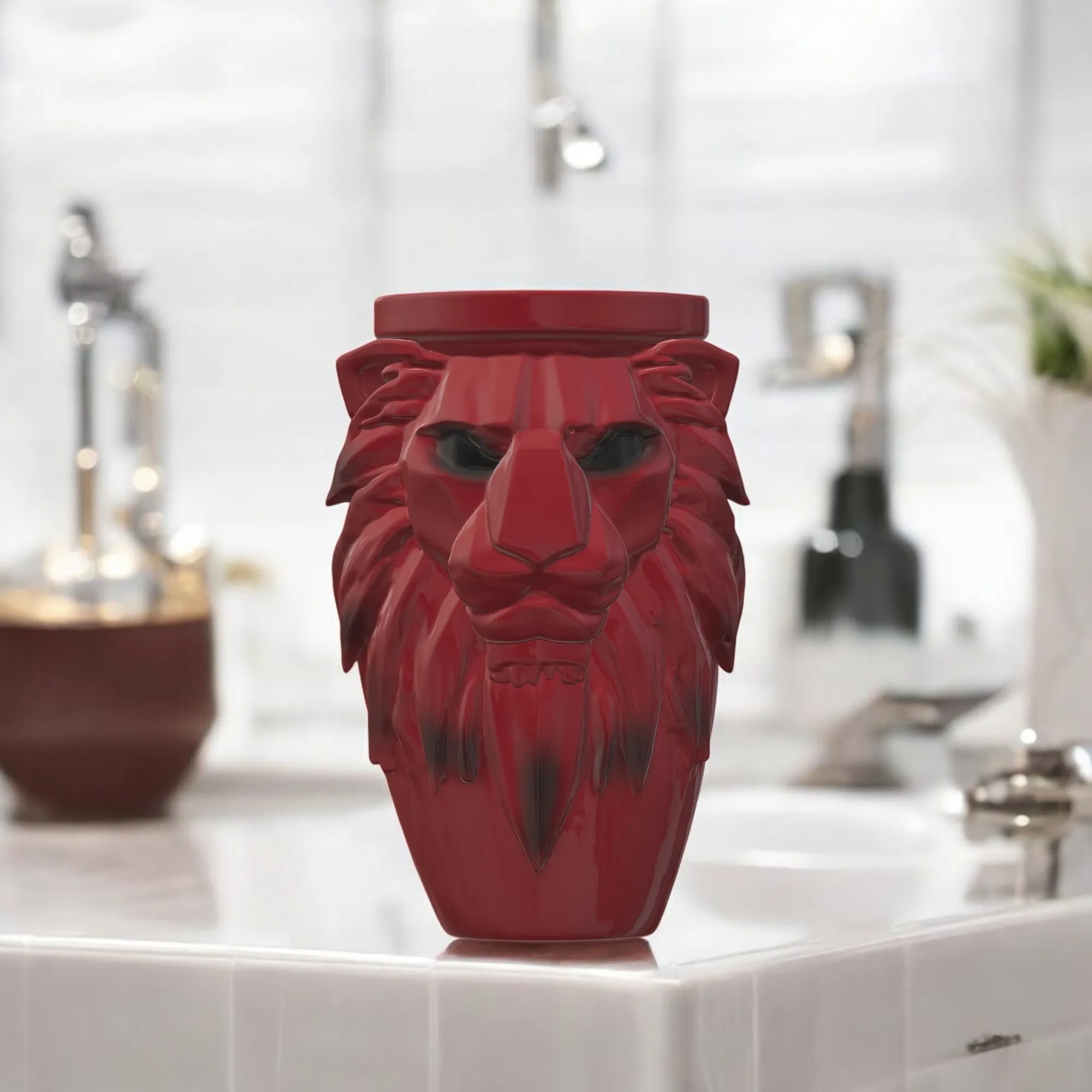 Home Decorations & Ornaments STL Download - Lion Vase - Modern ...